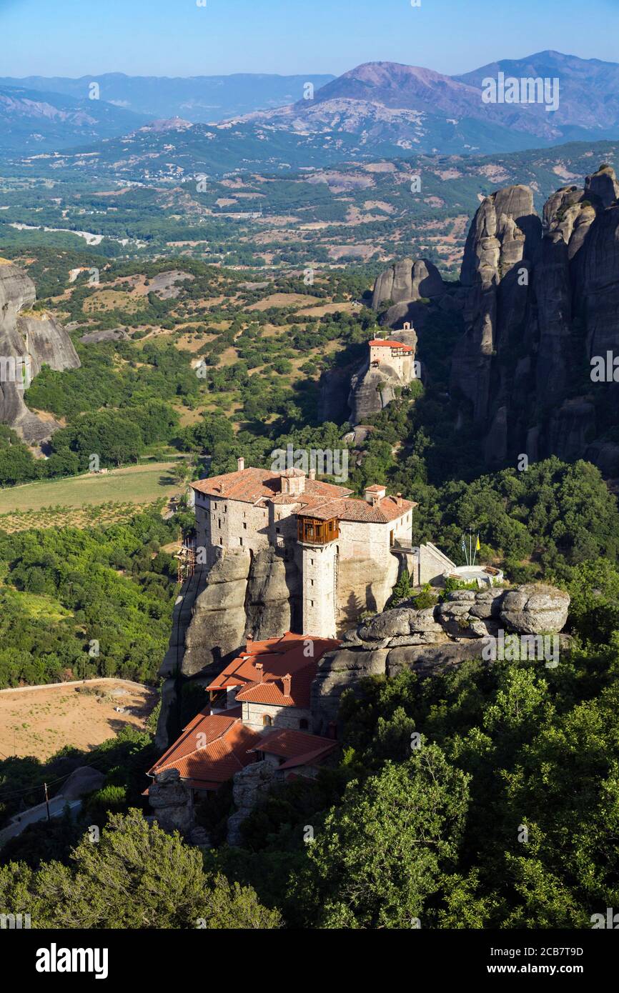 Meteora, Thessaly, Greece. The Rousanou, or Roussanou Monastery which ...