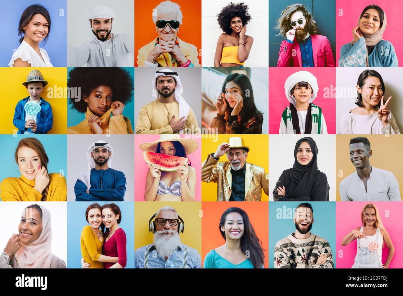 Ethnicity collage face hi-res stock photography and images - Alamy