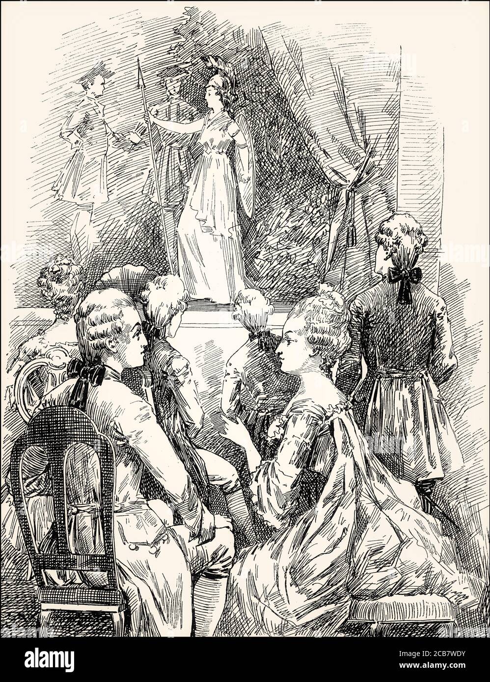 Theatrical performance, scene from the novel Wilhelm Meister's ...