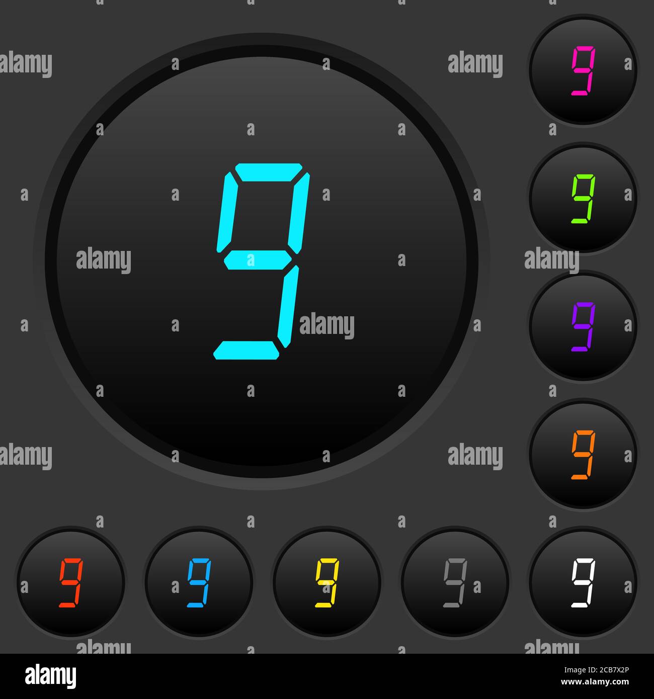 Number 9 buttons hi-res stock photography and images - Alamy