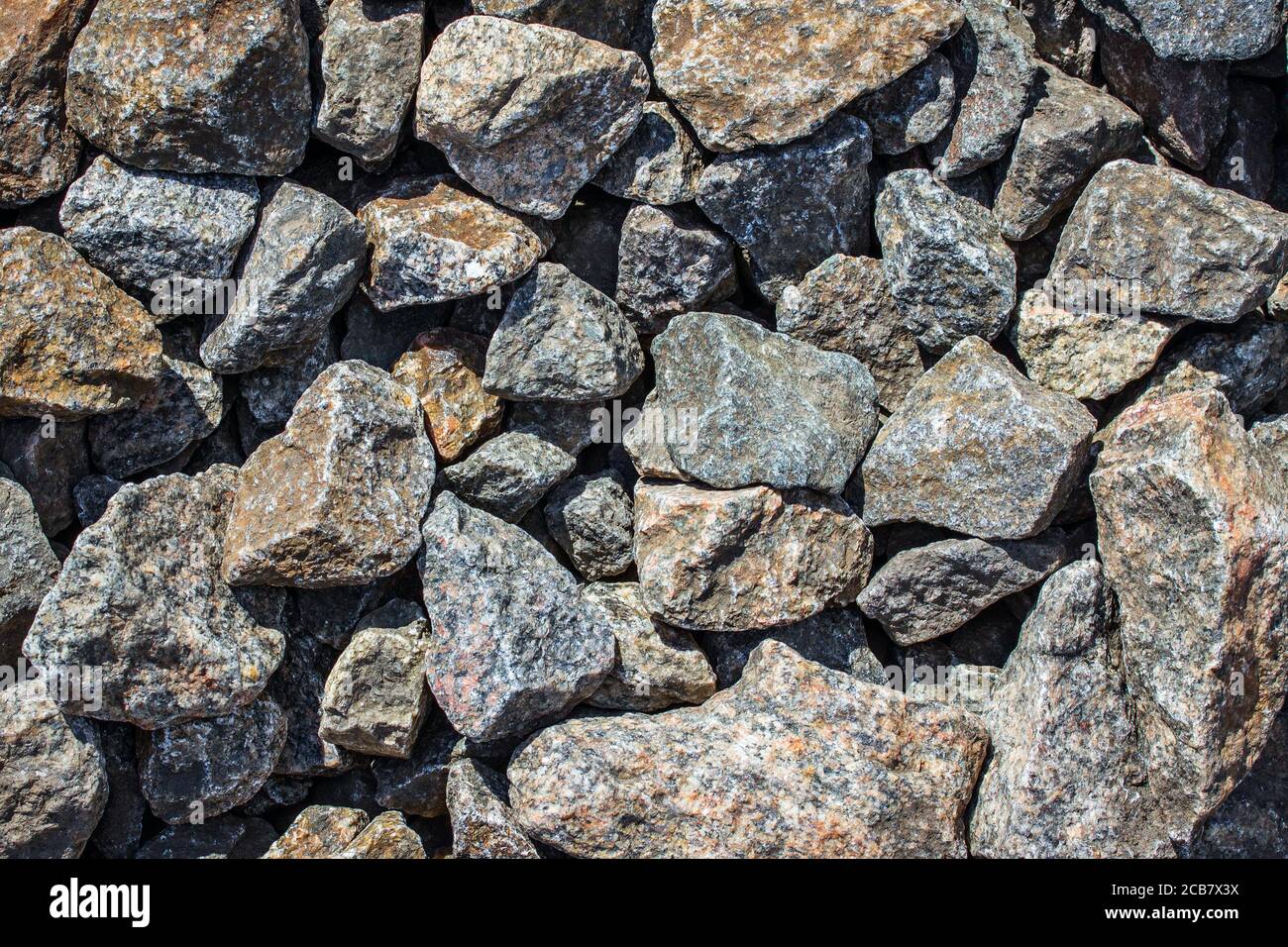 ballast layer of crushed stone surface texture background for design ...