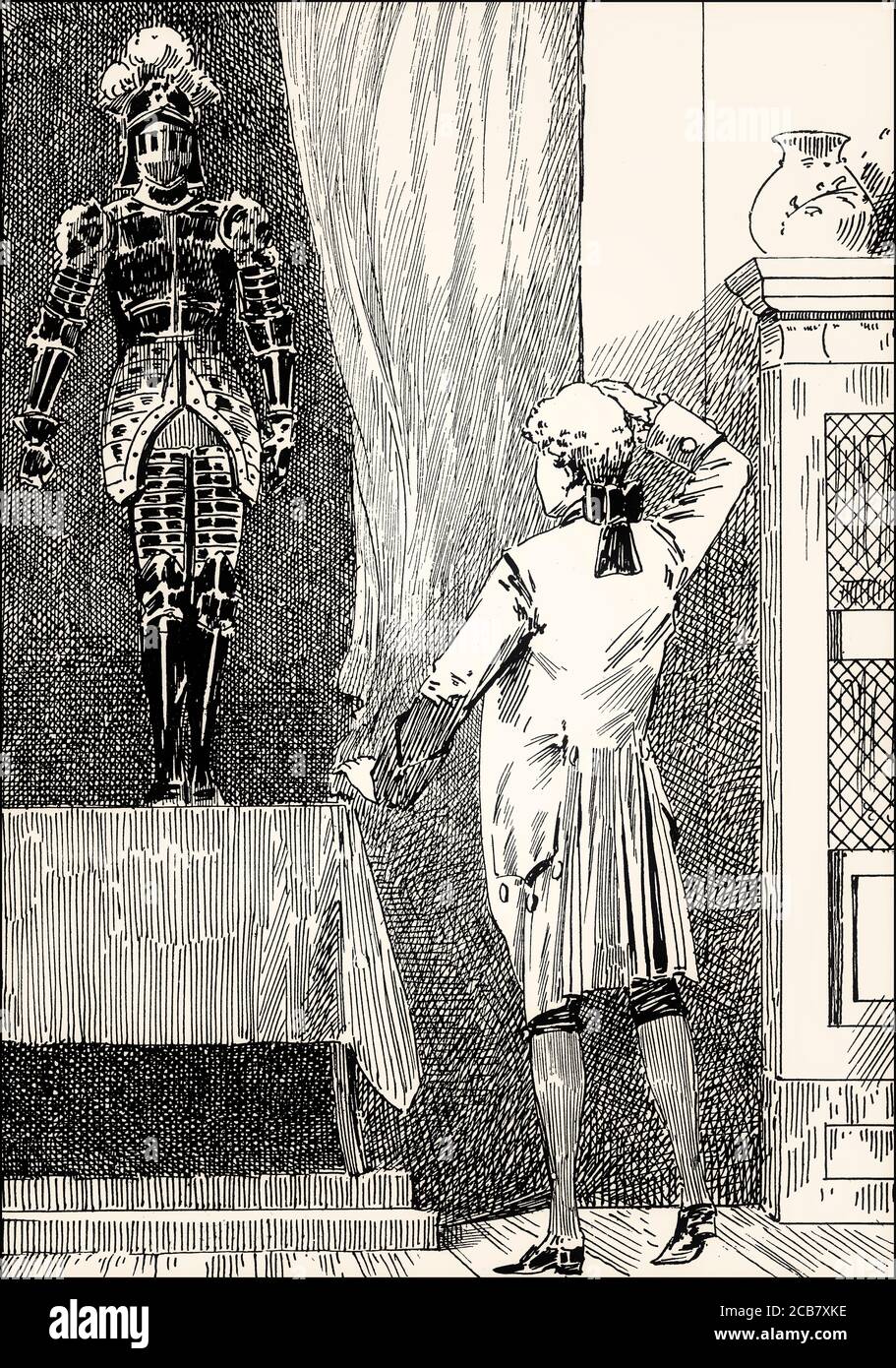 Wilhelm and the old king of Denmark in armor, the spirit of your father ...