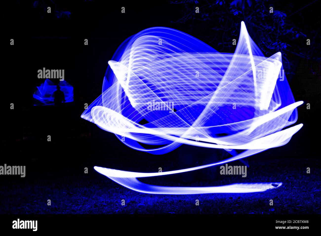 Drawing with Light at Night Stock Photo - Alamy