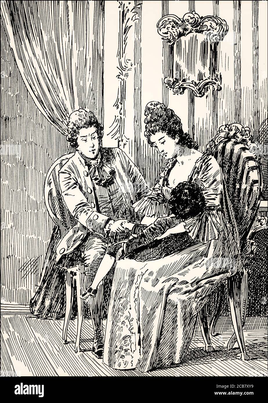 Poisoning Felix, scene from the novel Wilhelm Meister's Apprenticeship ...