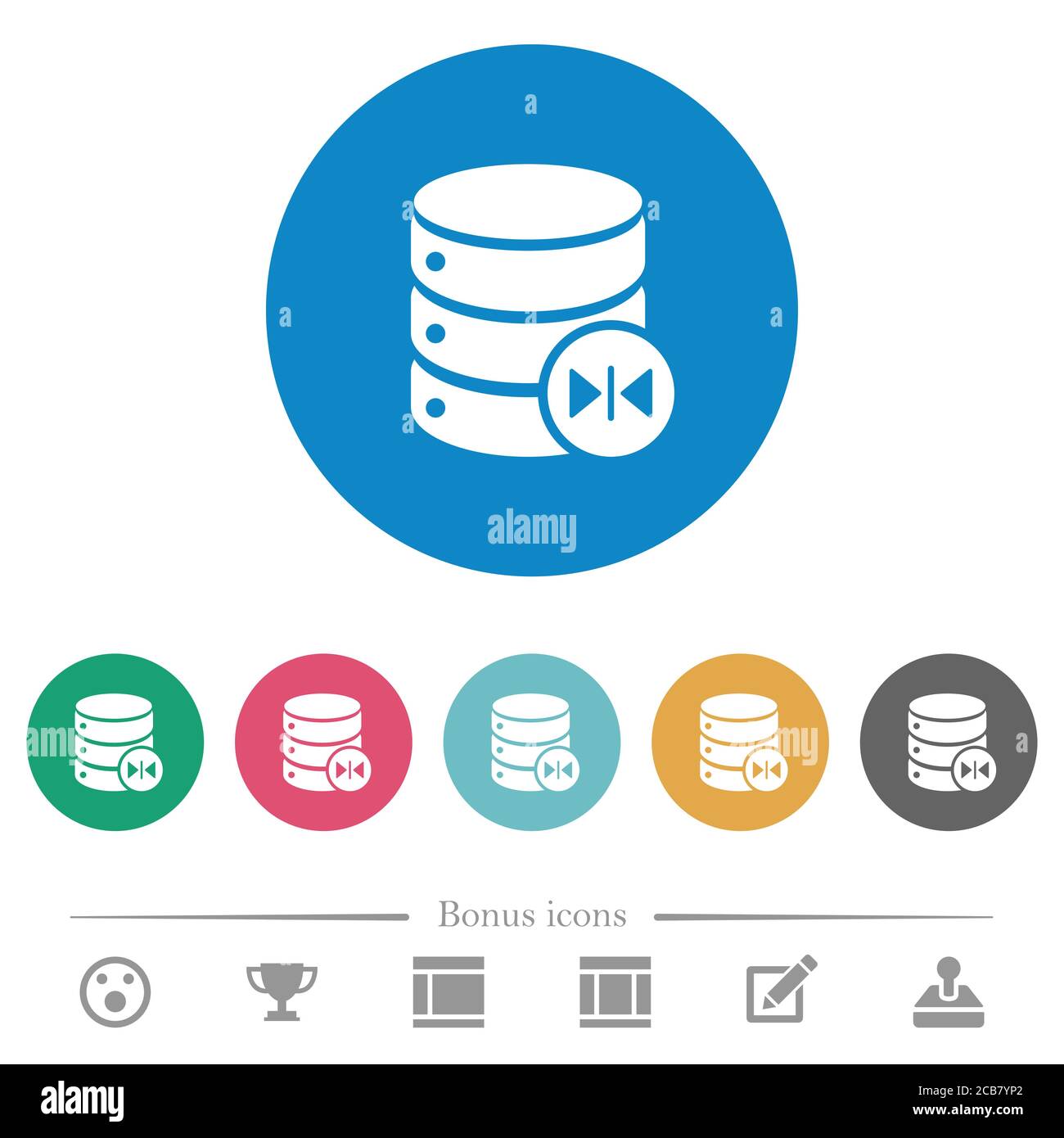 Select database table column flat white icons on round color ... Select database table column flat white icons on round color ...