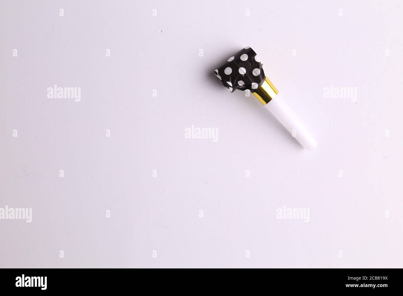 Top view of blowouts whistle isolated on a white background Stock Photo ...