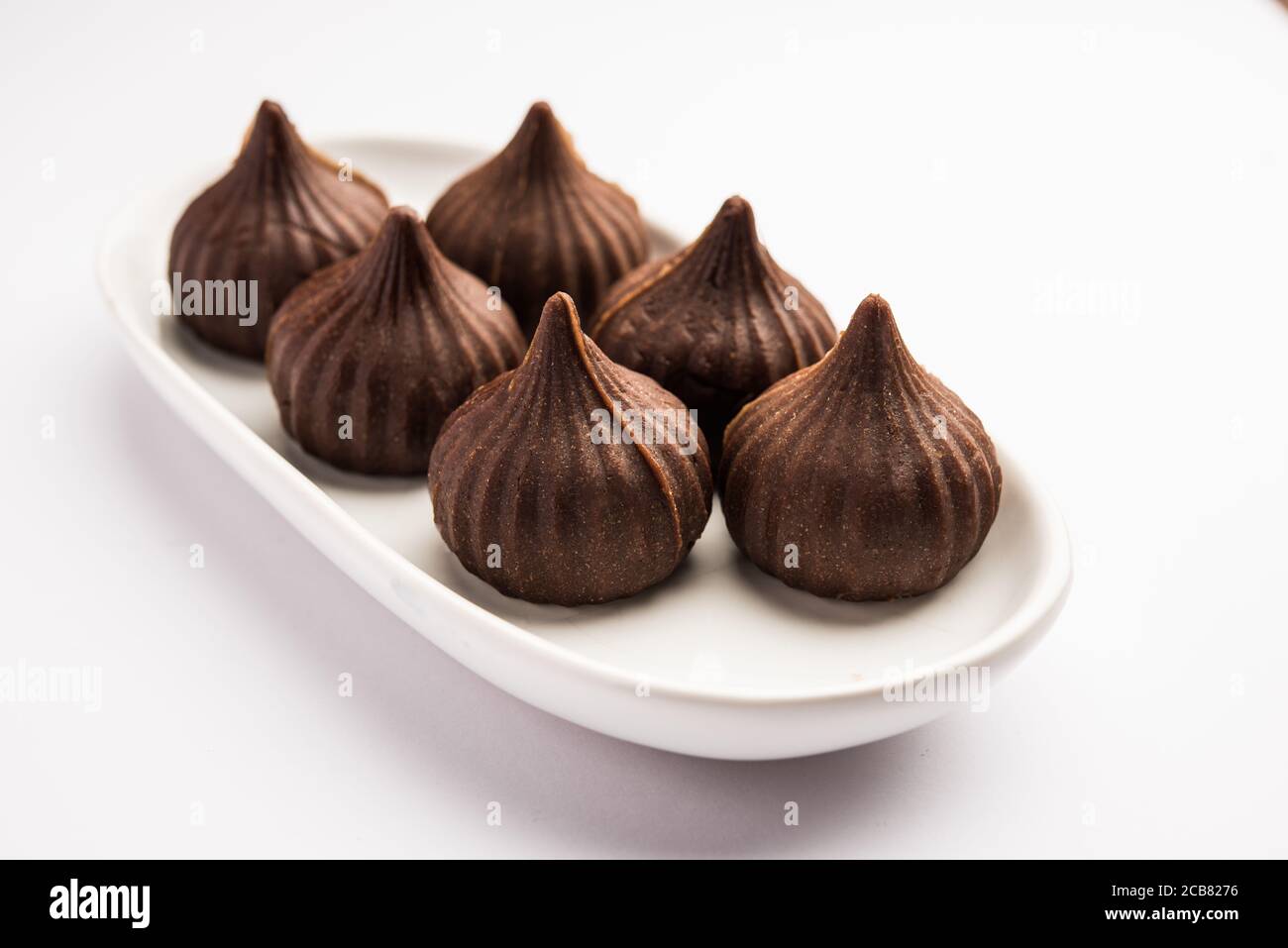 Chocolate Modak for Ganesh Chaturthi Puja or Ganesha festival Stock ...