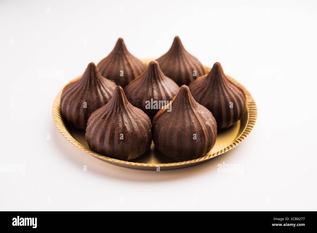 Chocolate Modak for Ganesh Chaturthi Puja or Ganesha festival Stock ...