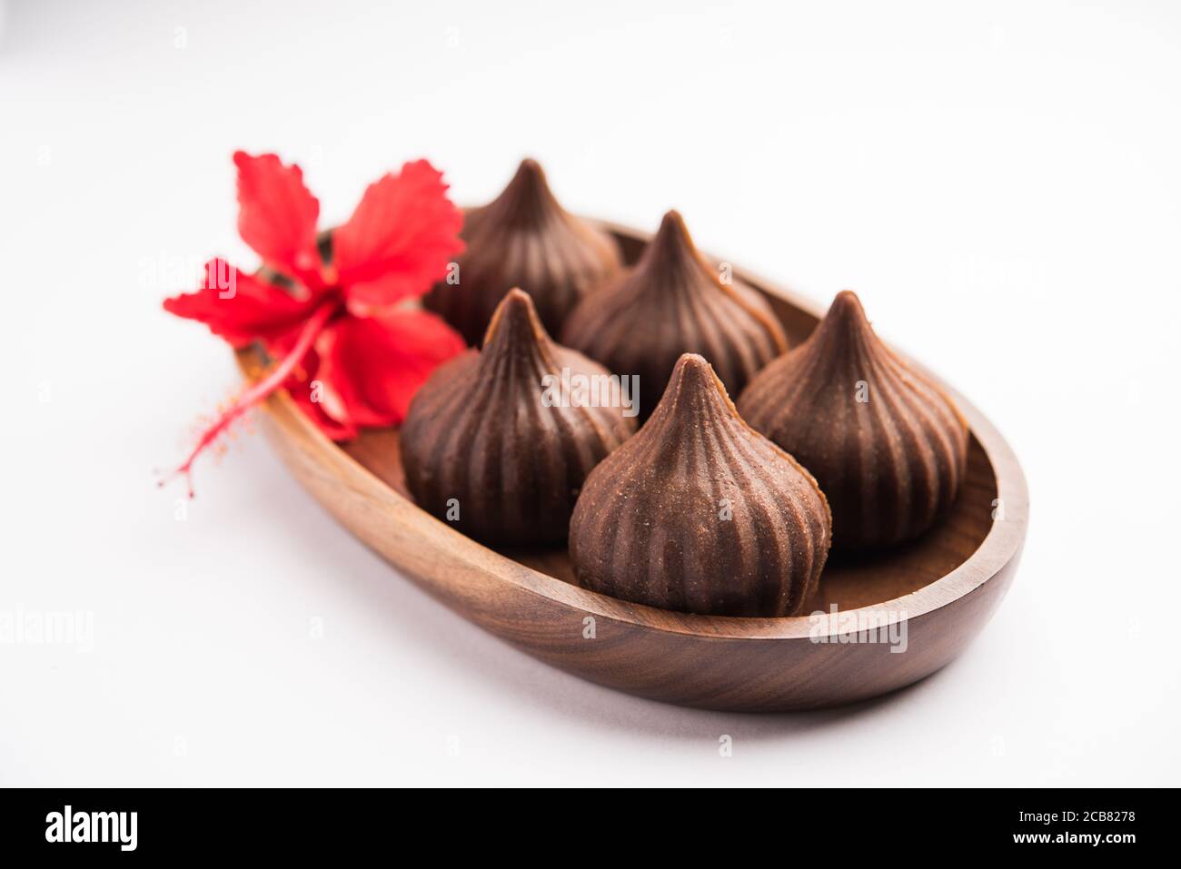 Chocolate Modak for Ganesh Chaturthi Puja or Ganesha festival Stock ...