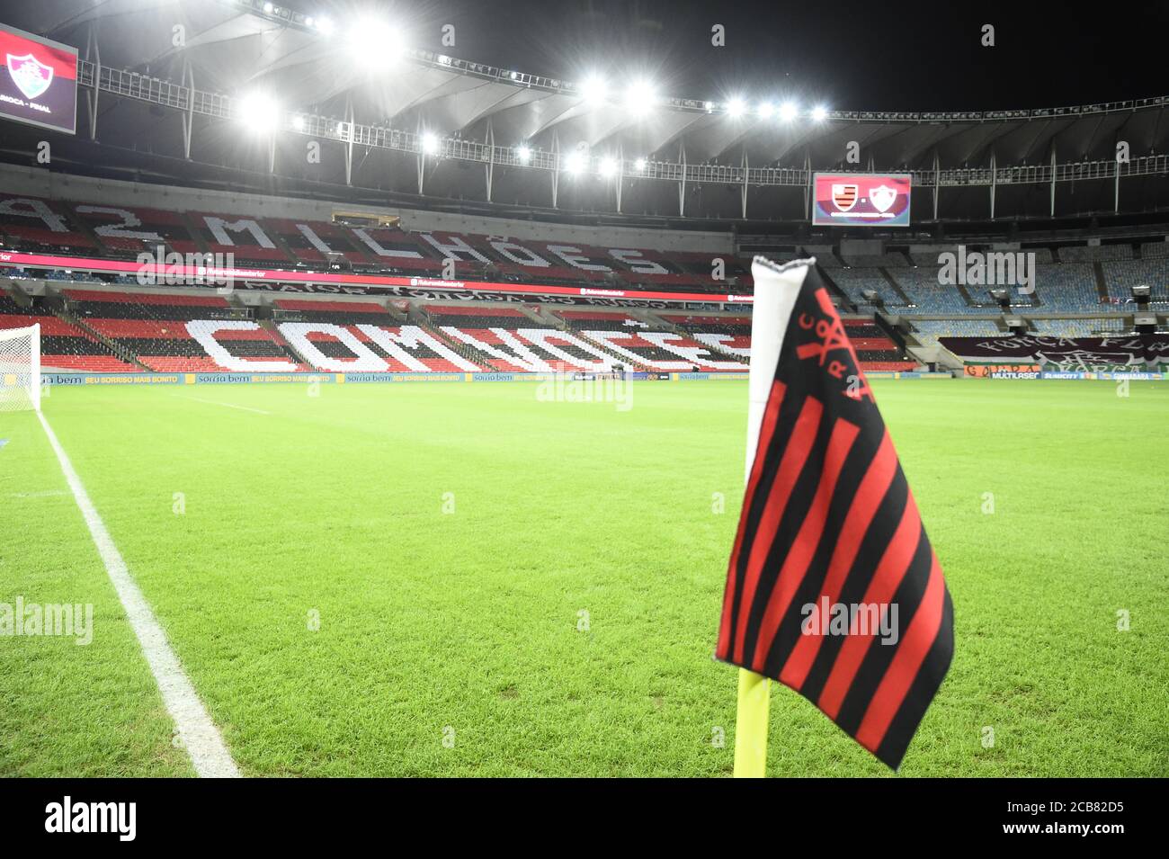 flamengo soccer flags in Maracanã stadium Stock Photo - Alamy