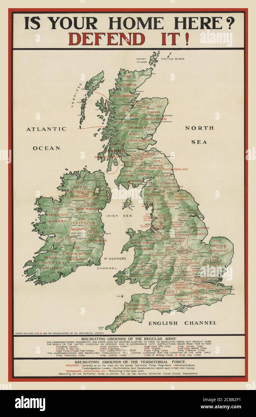 Vintage ww1 british recruitment propaganda poster hi-res stock ...