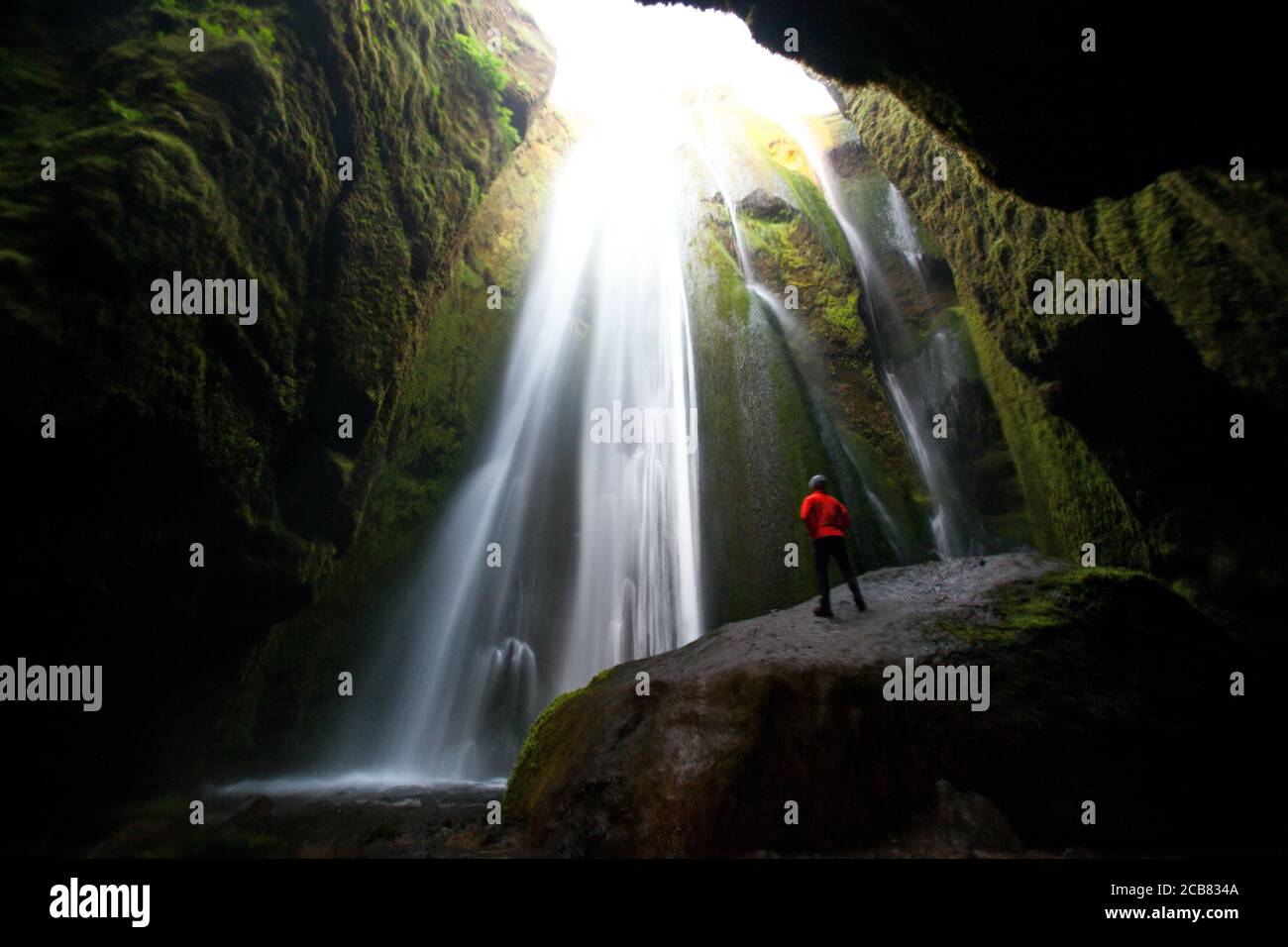 Gljufrabui Waterfall on the South Coast of Iceland Stock Photo - Alamy