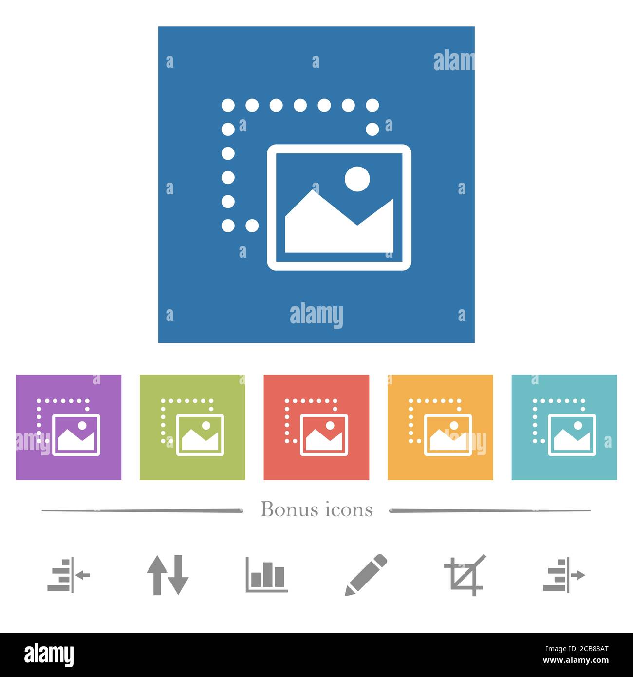 Drag image to bottom right flat white icons in square backgrounds. 6 ...