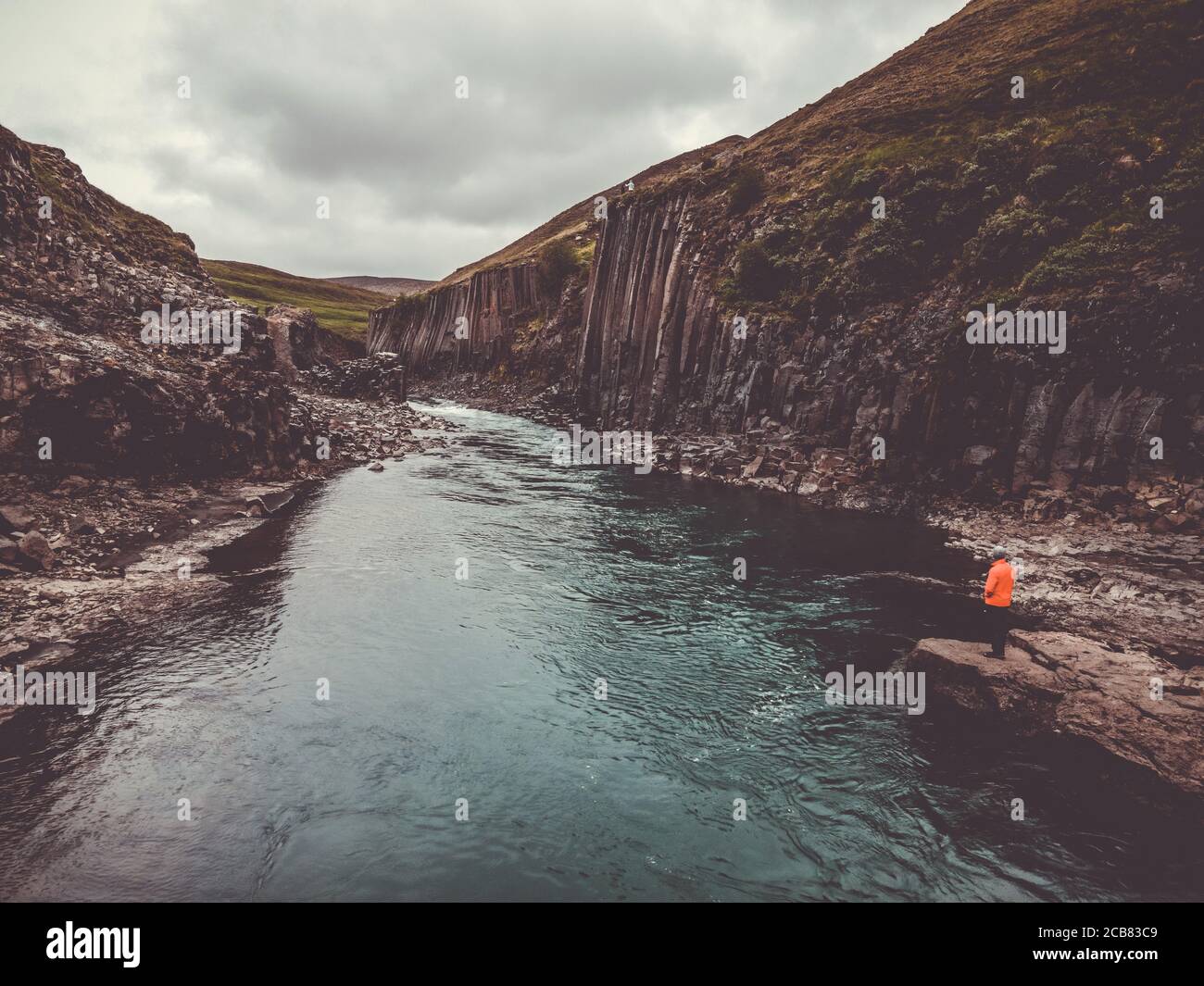 Studlagil canyon in iceland drone hi-res stock photography and images ...