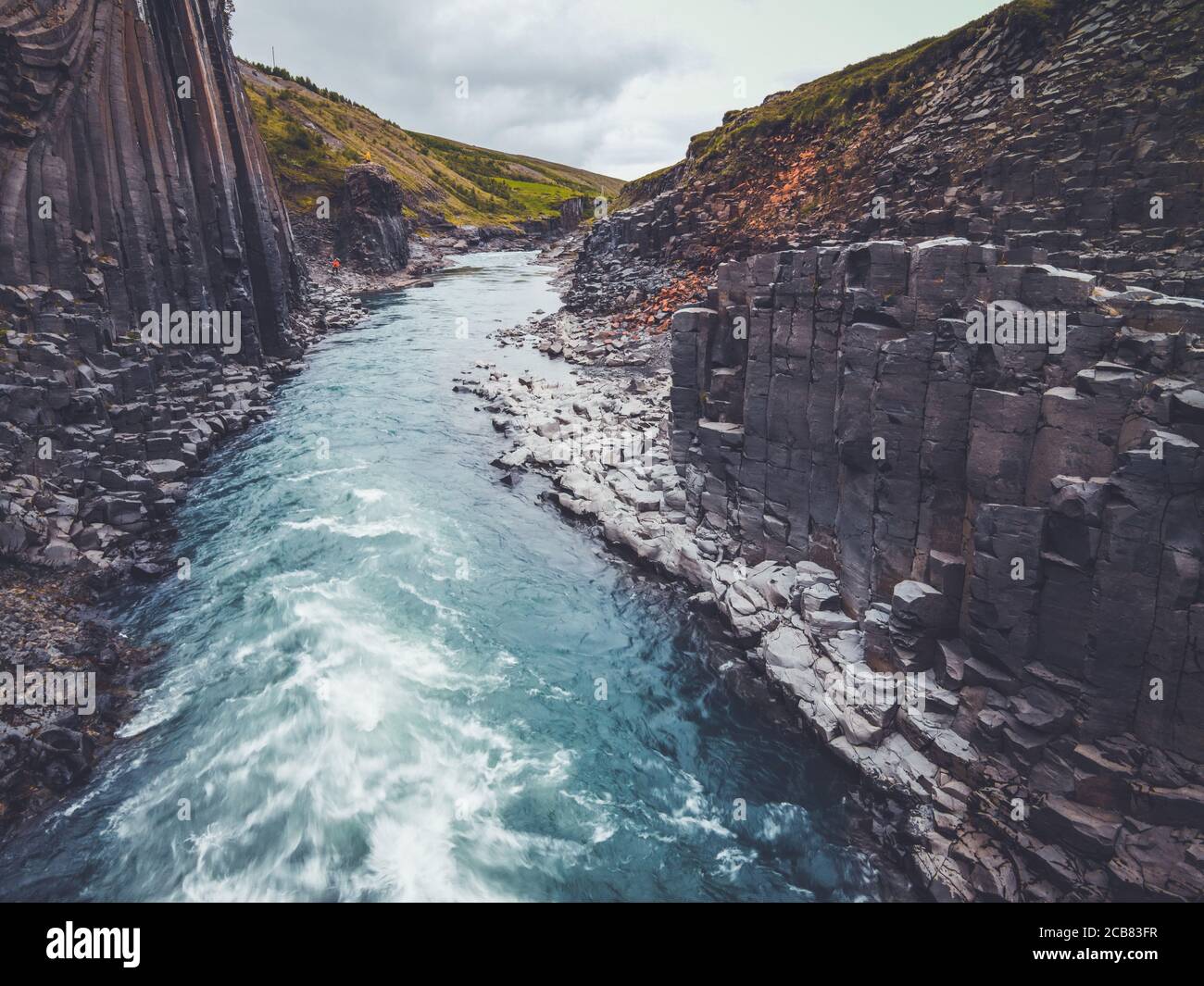 Studlagil canyon in iceland drone hi-res stock photography and images ...