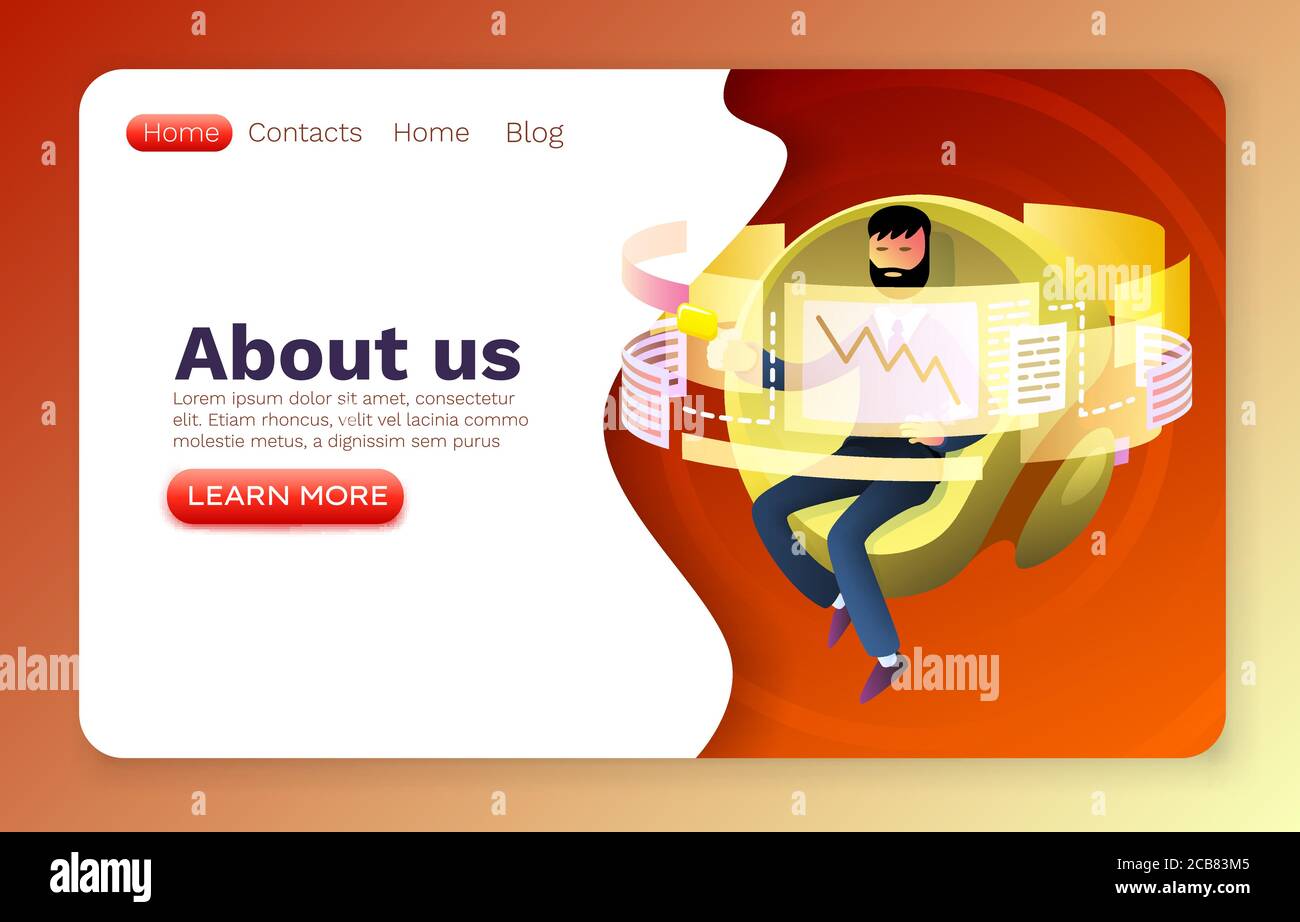 Operator job developer, website workplace process, display infographic ...