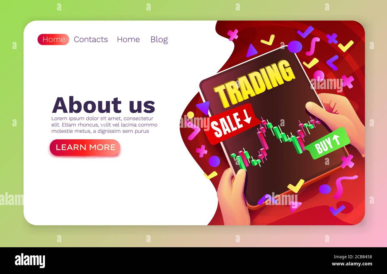 Trading sale and buy application, app analysis graph, online web site ...