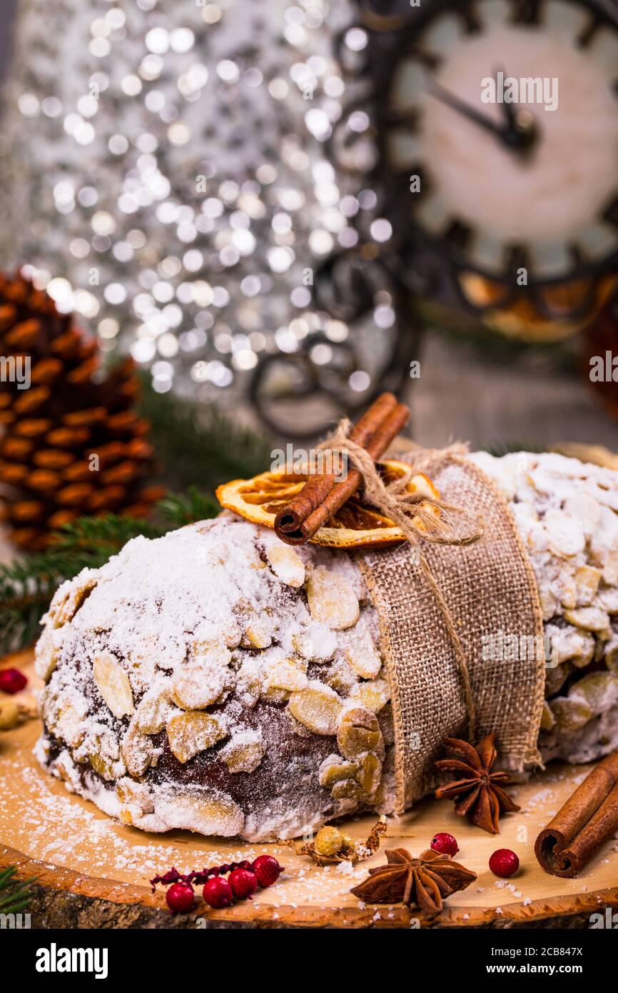 Stollen christmas cake hi-res stock photography and images - Alamy