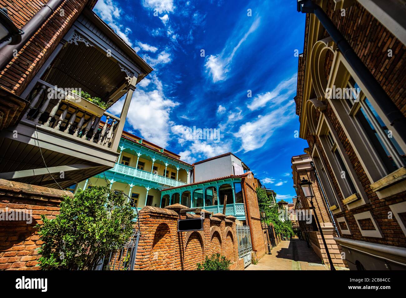 Traditional architecture in the old town, Tbilisi, Georgia Stock Photo ...