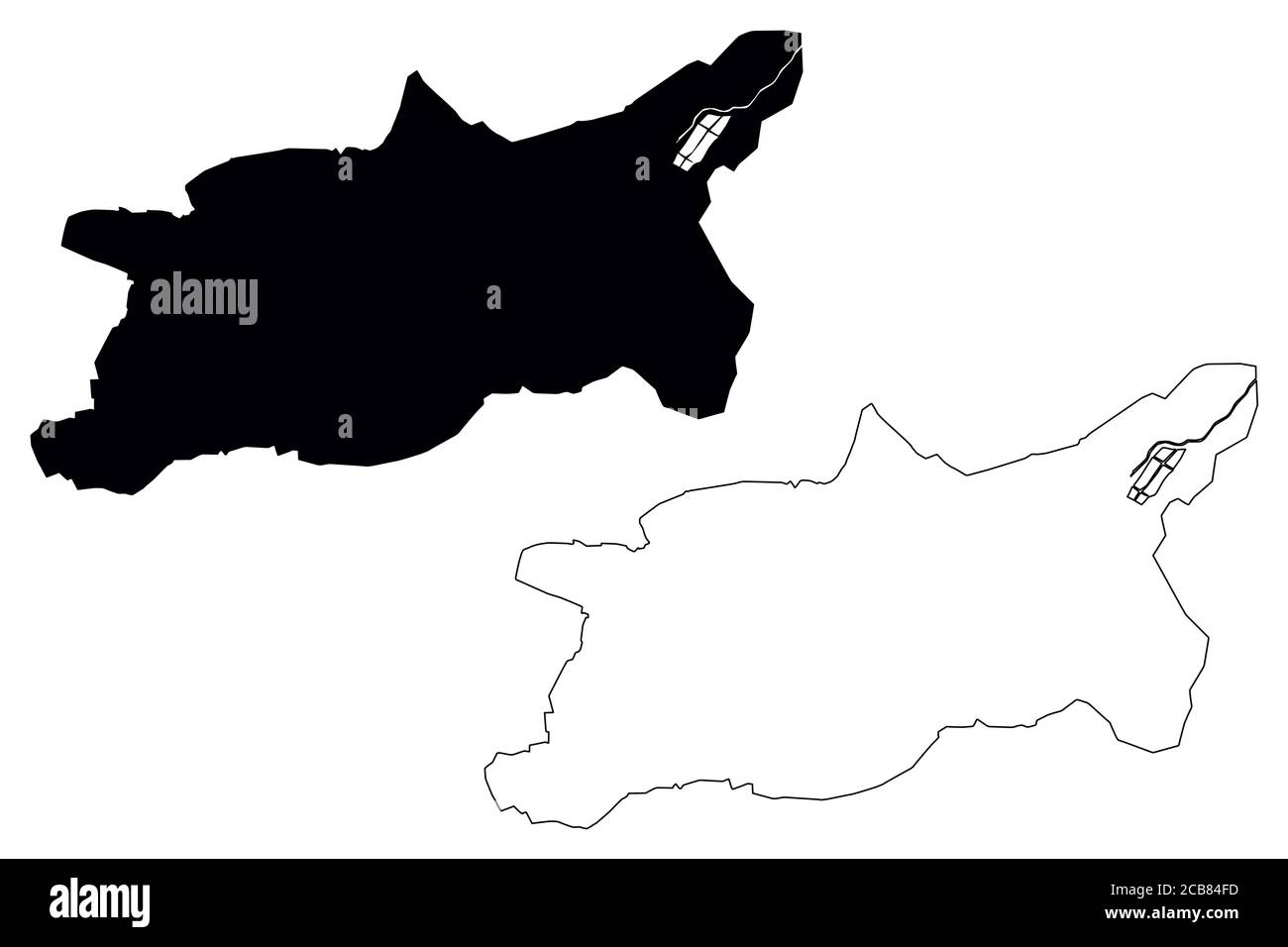 Cuenca City (Republic of Ecuador, Azuay Province) map vector ...