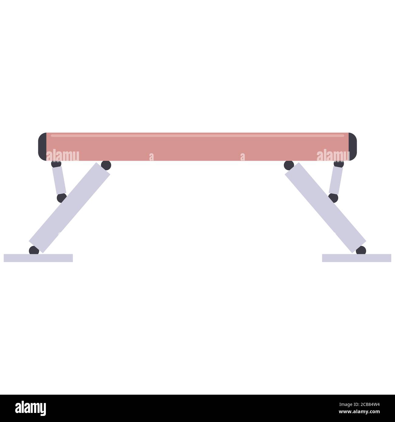 On a gymnastic beam Stock Vector Images - Alamy