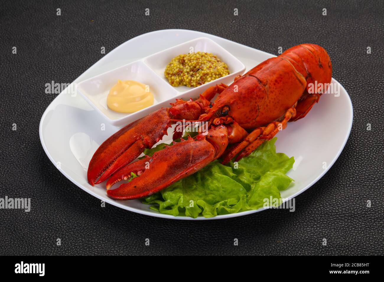 Luxury Lobster with sauces - ready for eat Stock Photo - Alamy