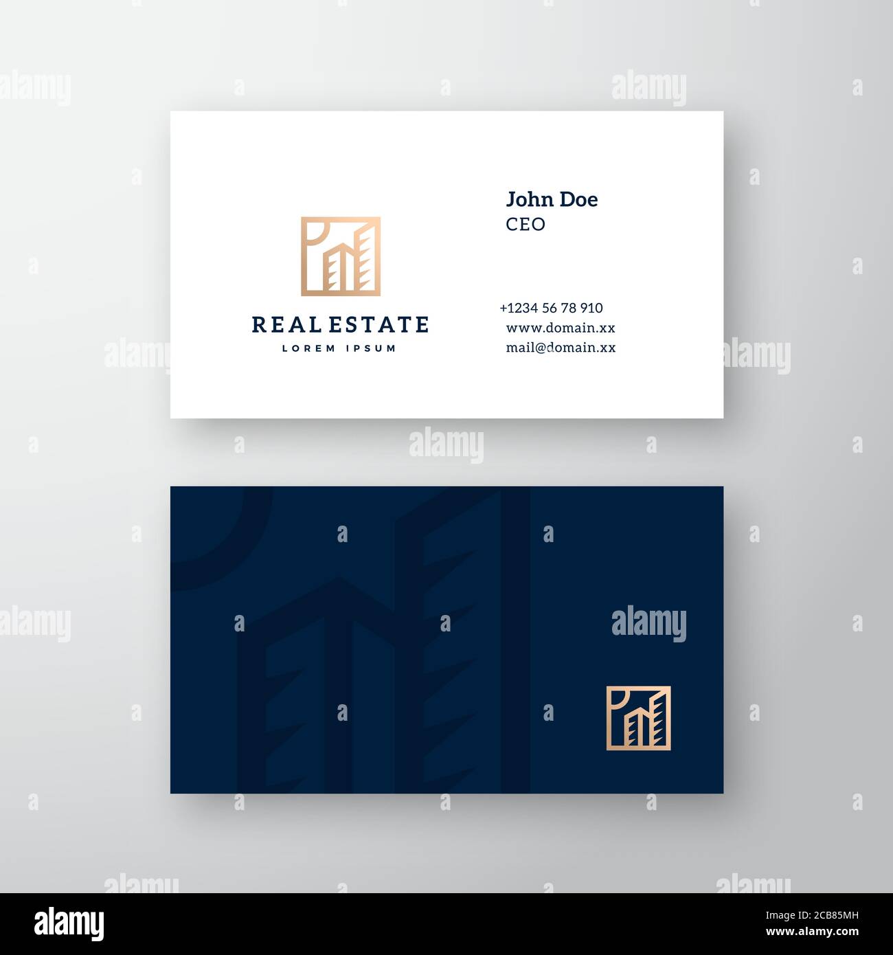 Real Estate Abstract Elegant Vector Logo and Business Card Template ...