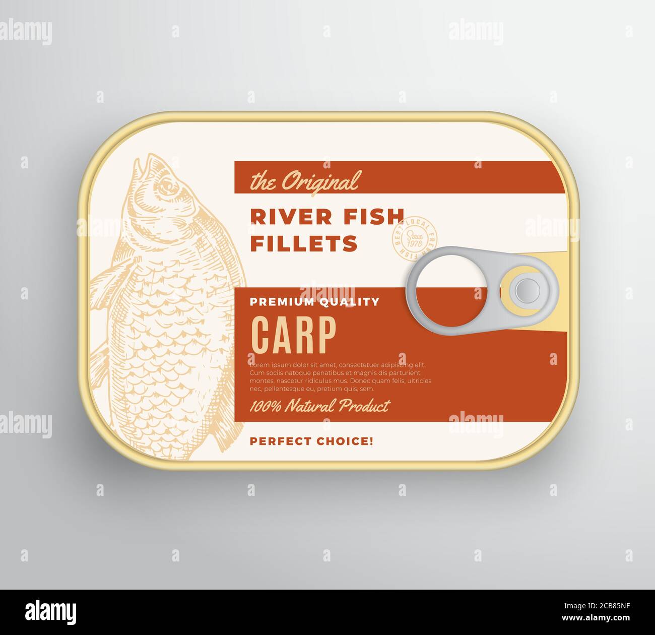 Hand tin food label Stock Vector Images - Alamy