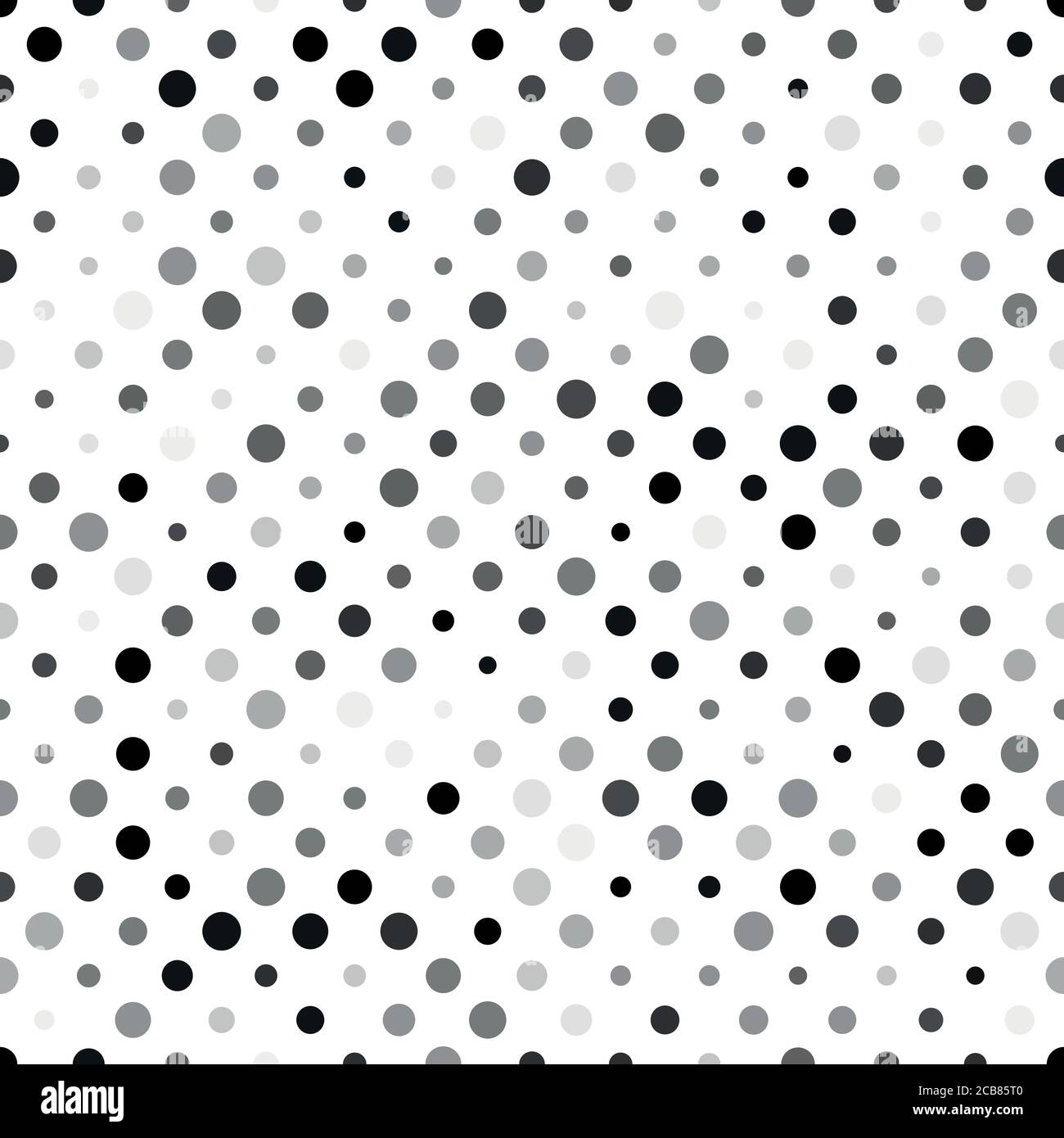 Seamless polka dot pattern. Grey dots in random sizes on white ...