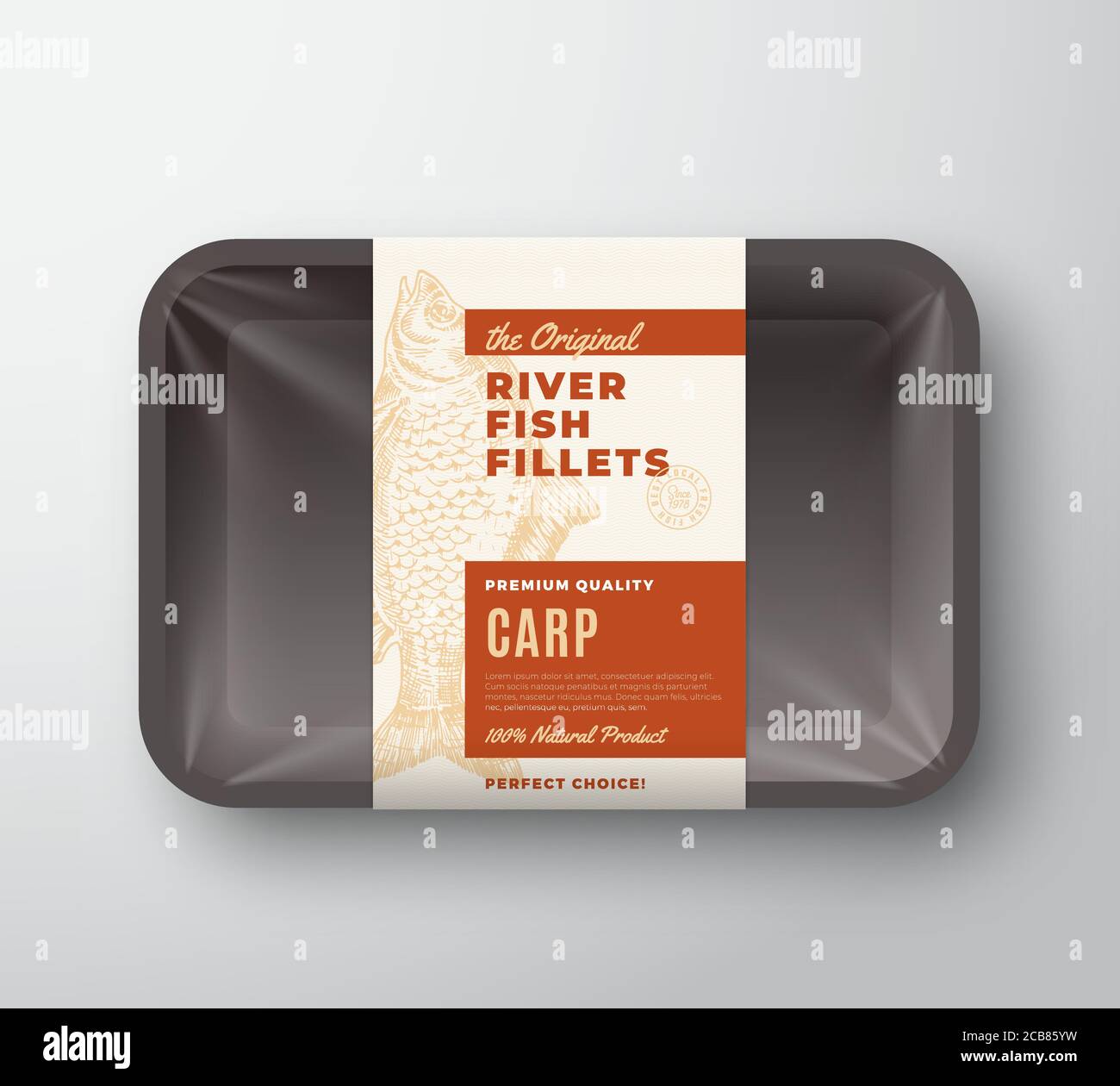 The Original Fish Fillets Abstract Vector Packaging Design Label on ...