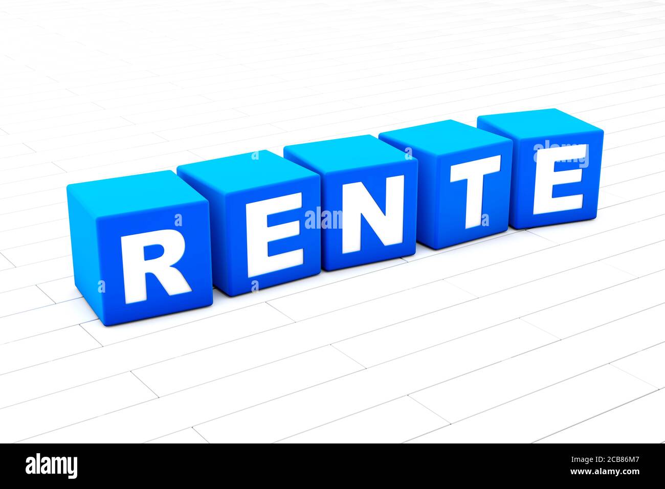 3D rendered illustration of the German word Rente Stock Photo - Alamy