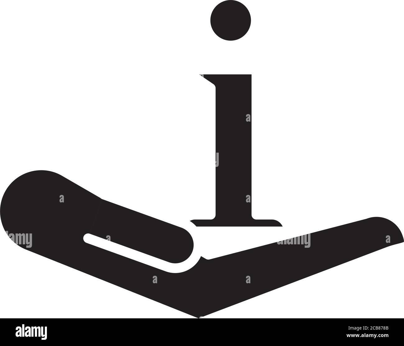 hand with internet letter symbol silhouette style icon vector ...