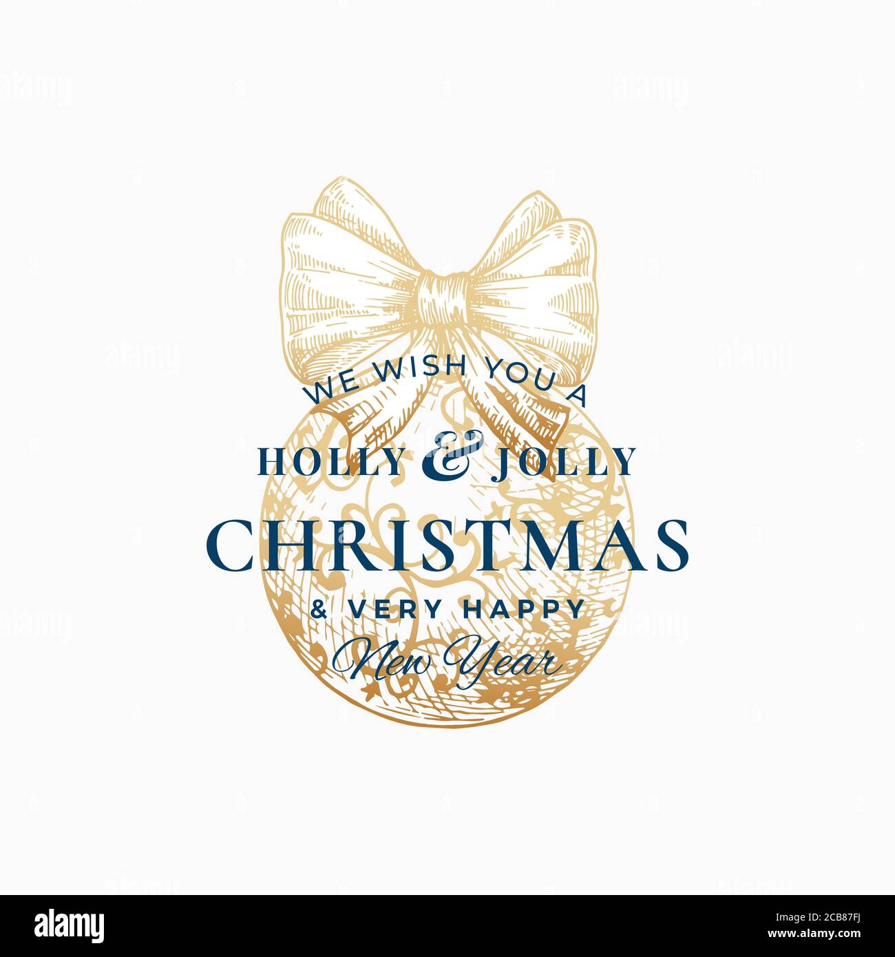 Golden premium xmas toy Stock Vector Images - Alamy