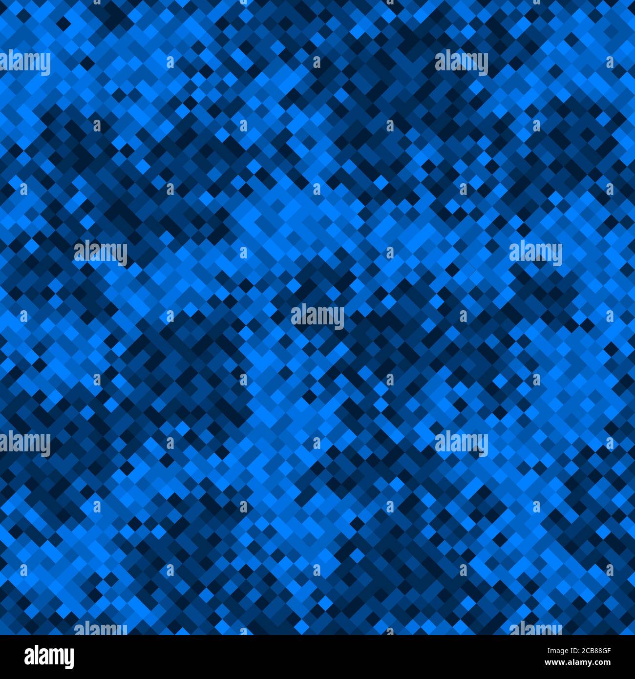 Sapphire blue halftones pixel clouds seamless pattern vector background ...