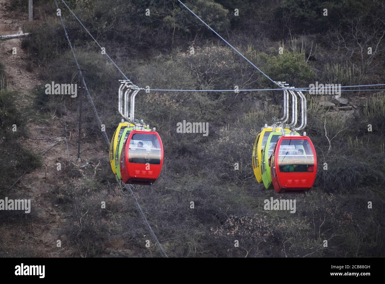 Blue ropeway cabin hi-res stock photography and images - Alamy