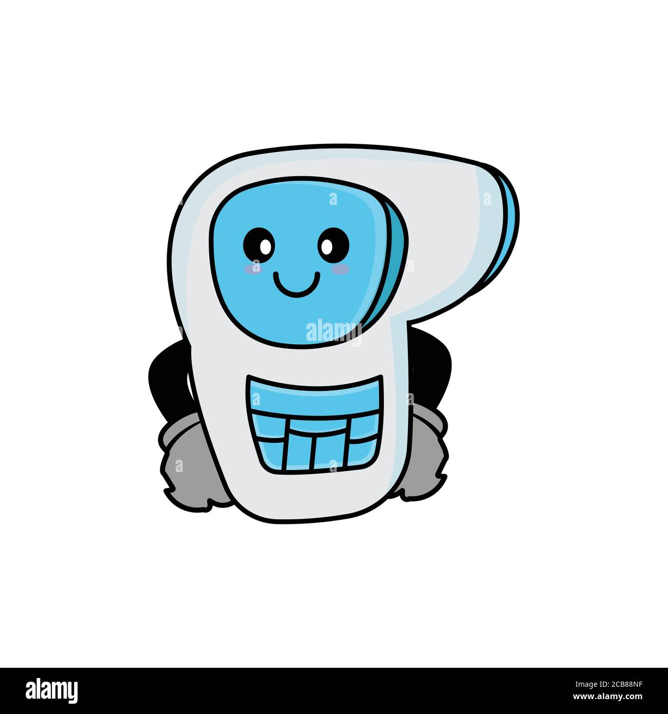 Infrared thermometer cartoon illustration. Design template vector Stock ...