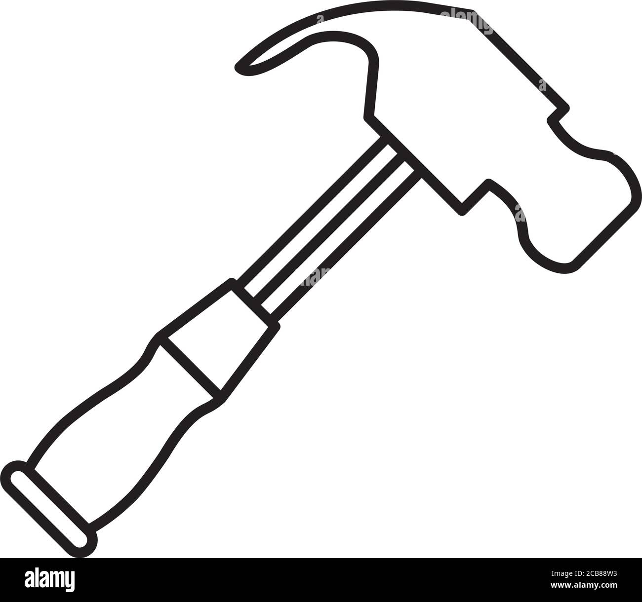 hammer tool line style icon vector illustration design Stock Vector ...