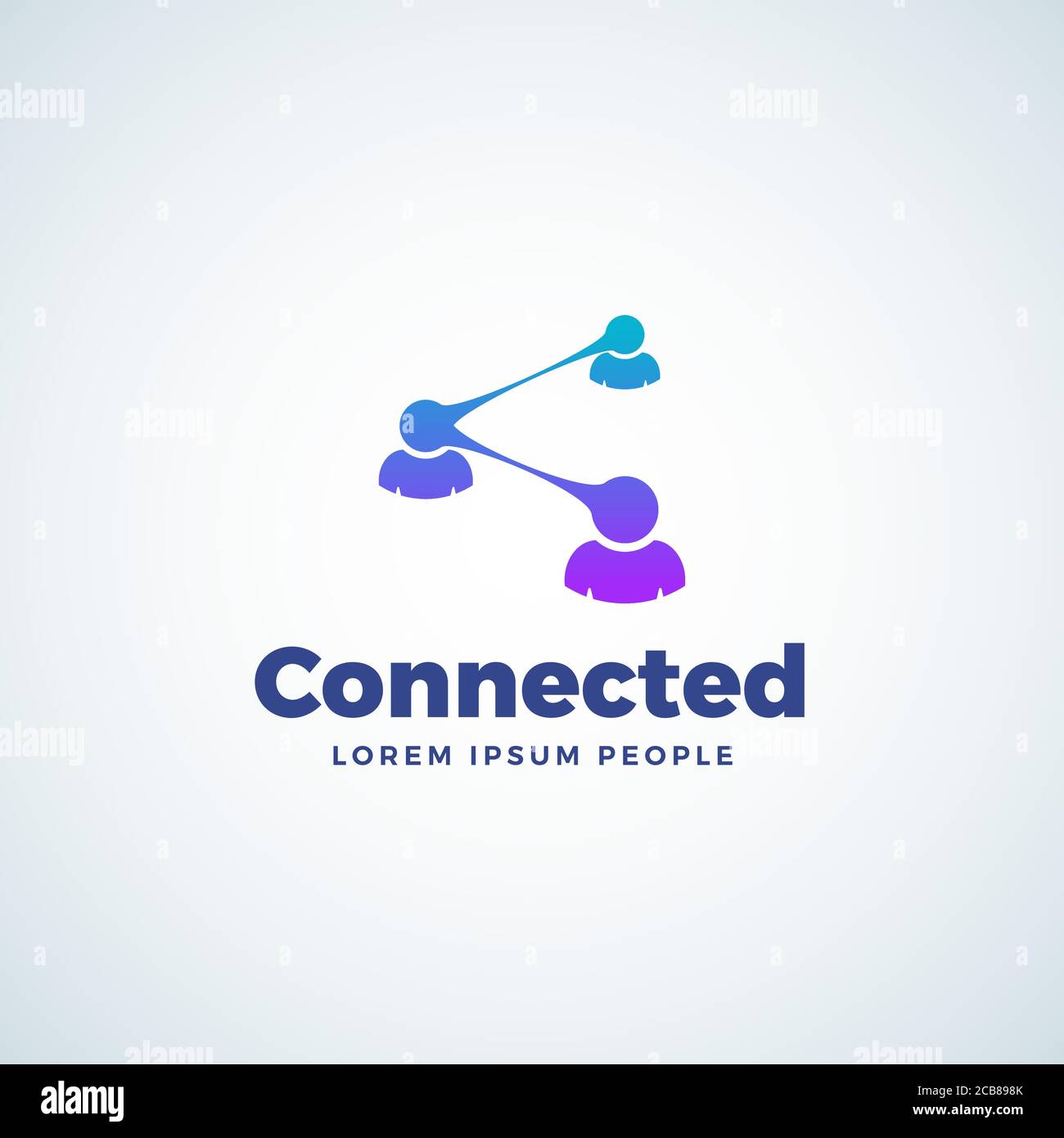 Connected Modern Technology Absrtract Vector Sign, Symbol or Logo ...