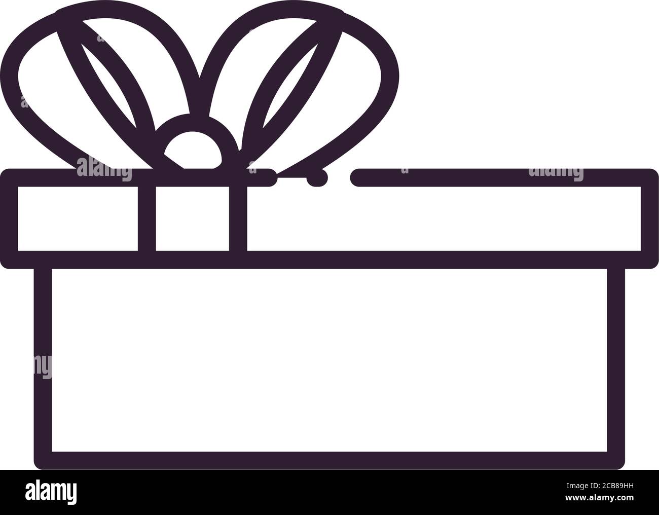 Gift line style icon design, happy birthday celebration decoration ...