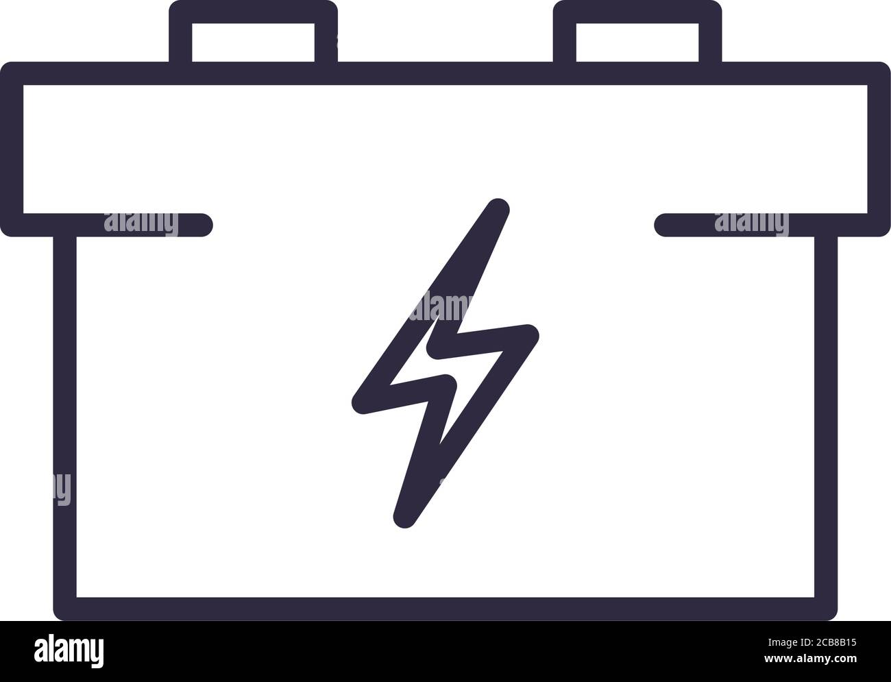 car battery line style icon design, Repair service and vehicle theme ...