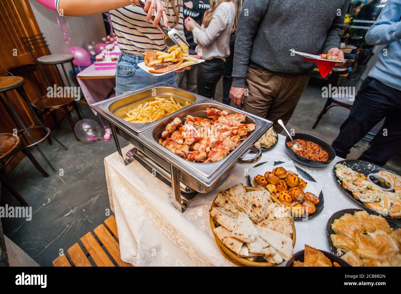 People Catering Food Buffet Eating Party Event Restaurant Stock Photo ...