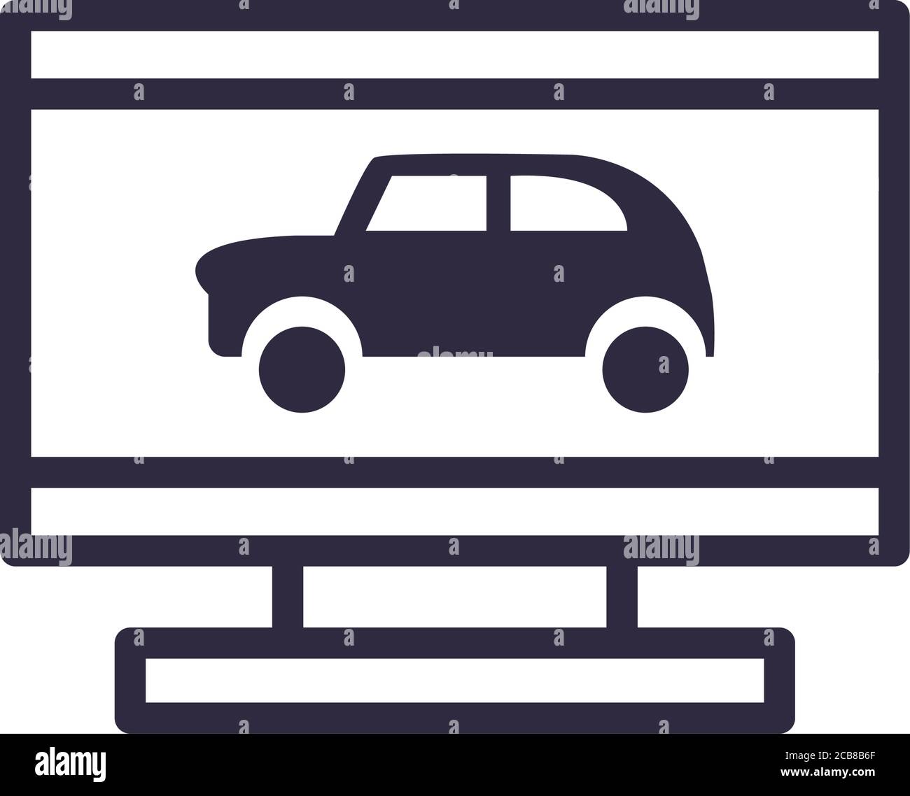 car in computer line style icon design, Repair service and vehicle ...
