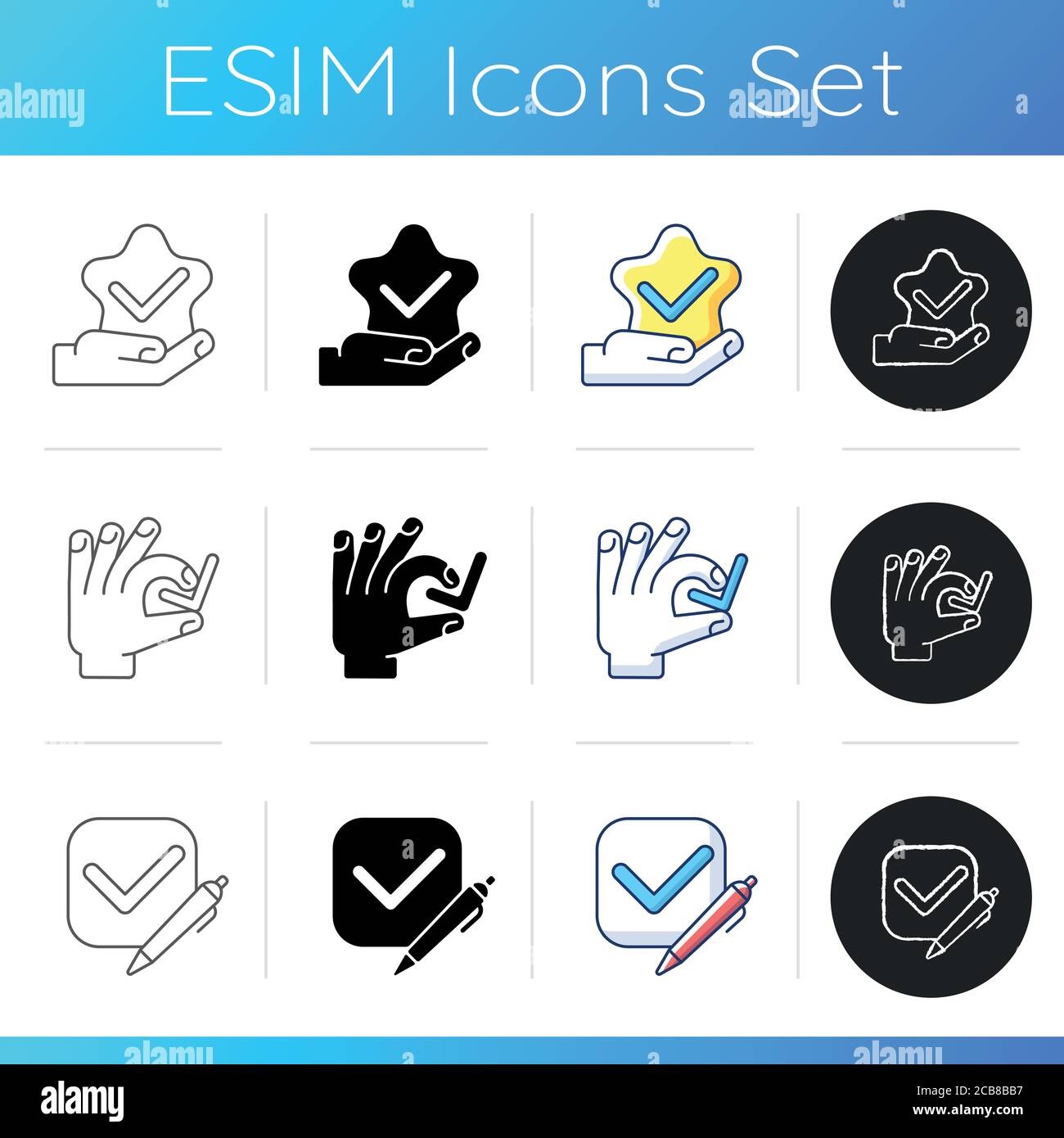 Review checkmark icons set. Customer service satisfaction. Customer ...