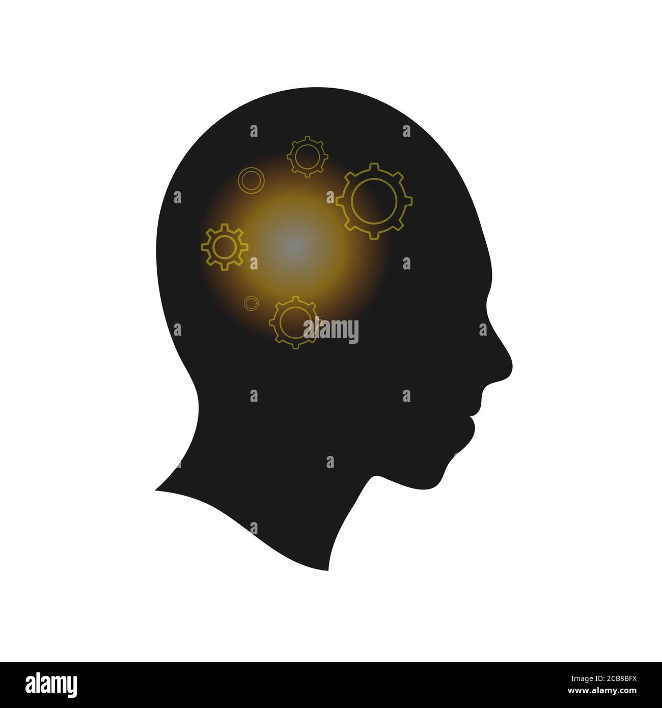 Silhouette of a Thinking Person. Vector Stock Vector Image & Art - Alamy