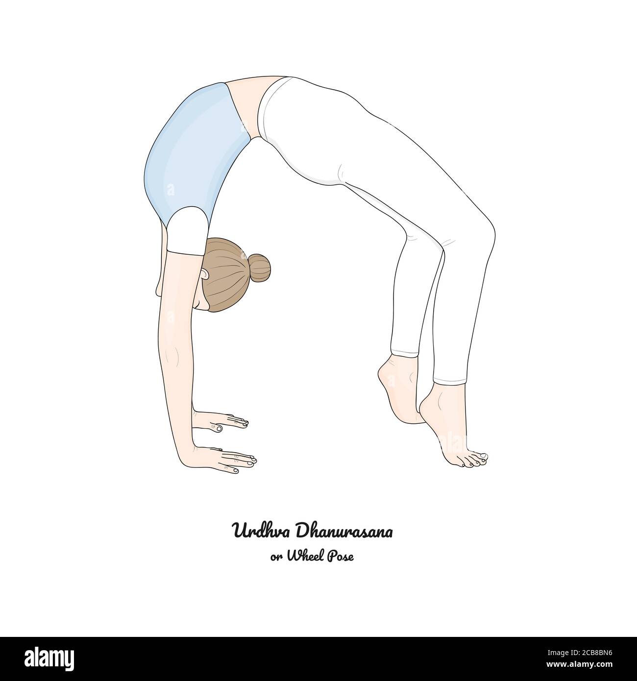 Urdhva Dhanurasana or Wheel Pose. Vector Stock Vector Image & Art - Alamy