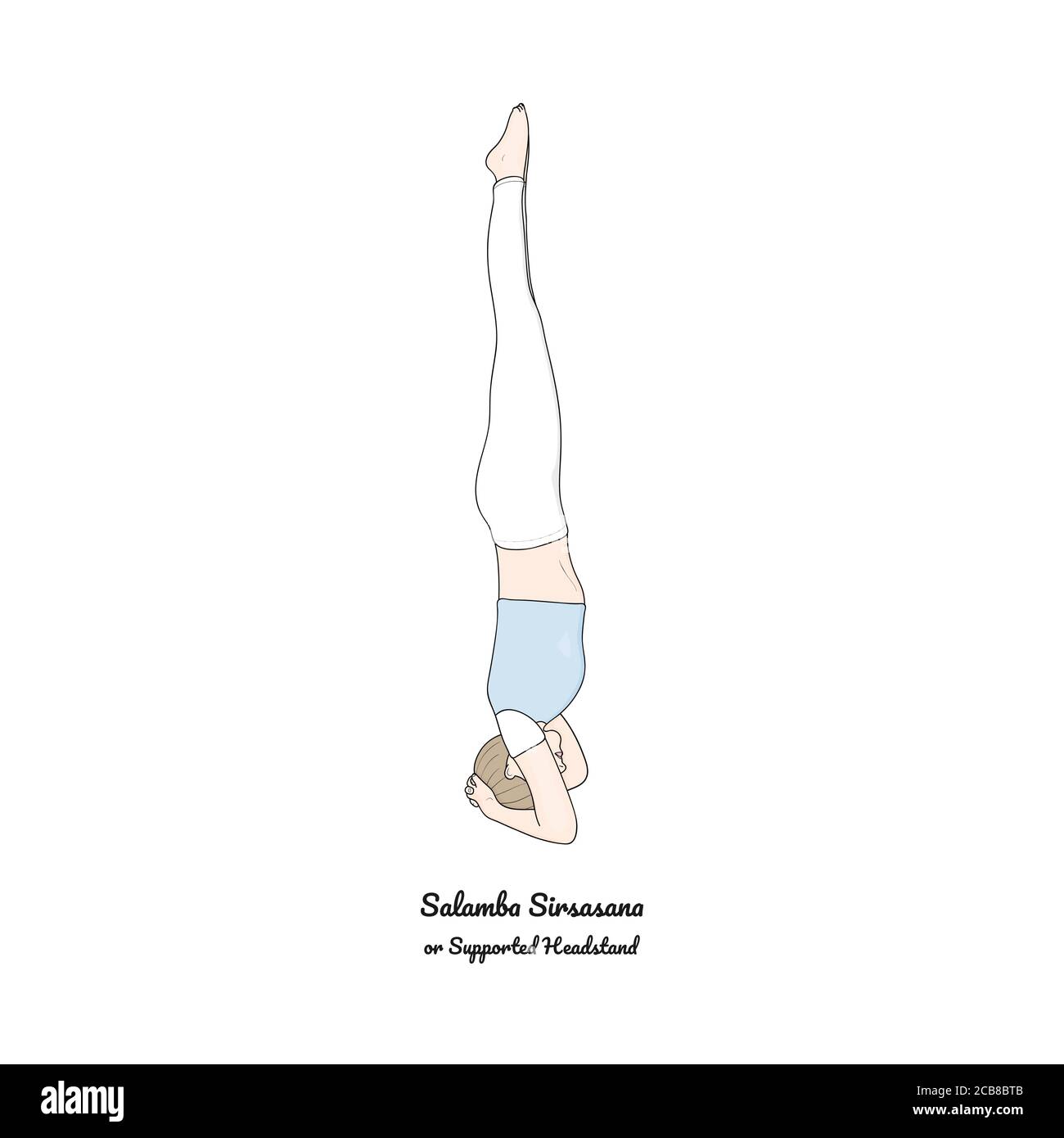 Salamba sirsasana exercise Stock Vector Images - Alamy