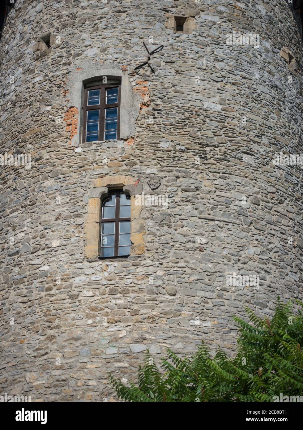 background which the structure of window tower of an old mysterious ...