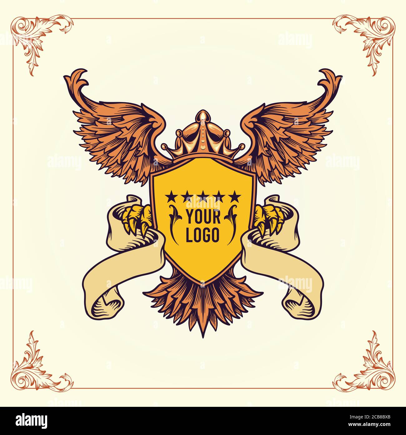 Shield crown illustrations hi-res stock photography and images - Alamy