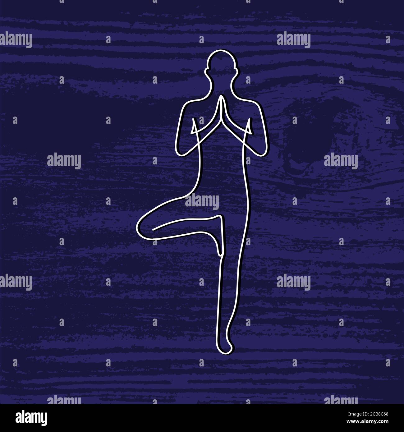 Tree Pose/ Vrksasana. Vector Stock Vector Image & Art - Alamy