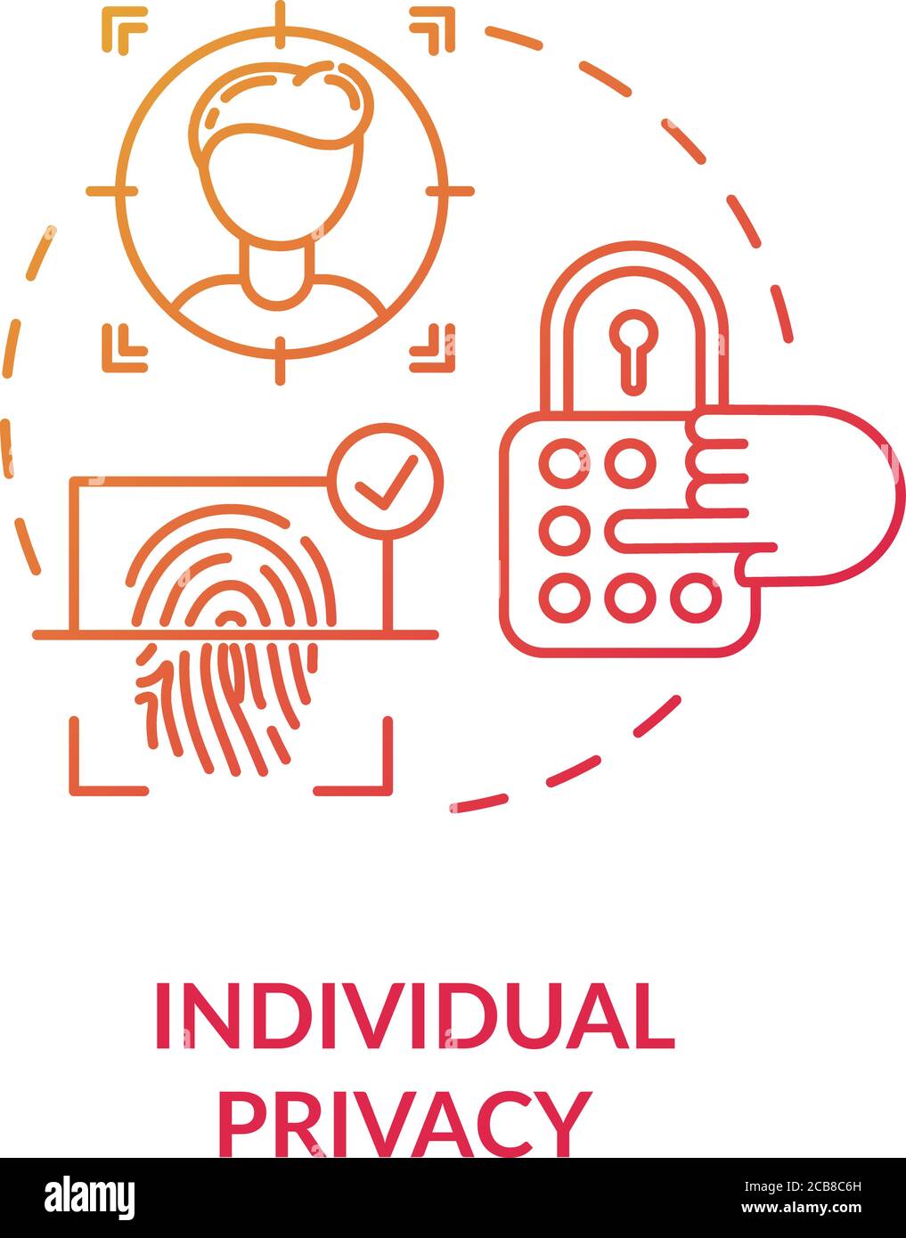 Individual privacy concept icon. Personal information protection idea ...